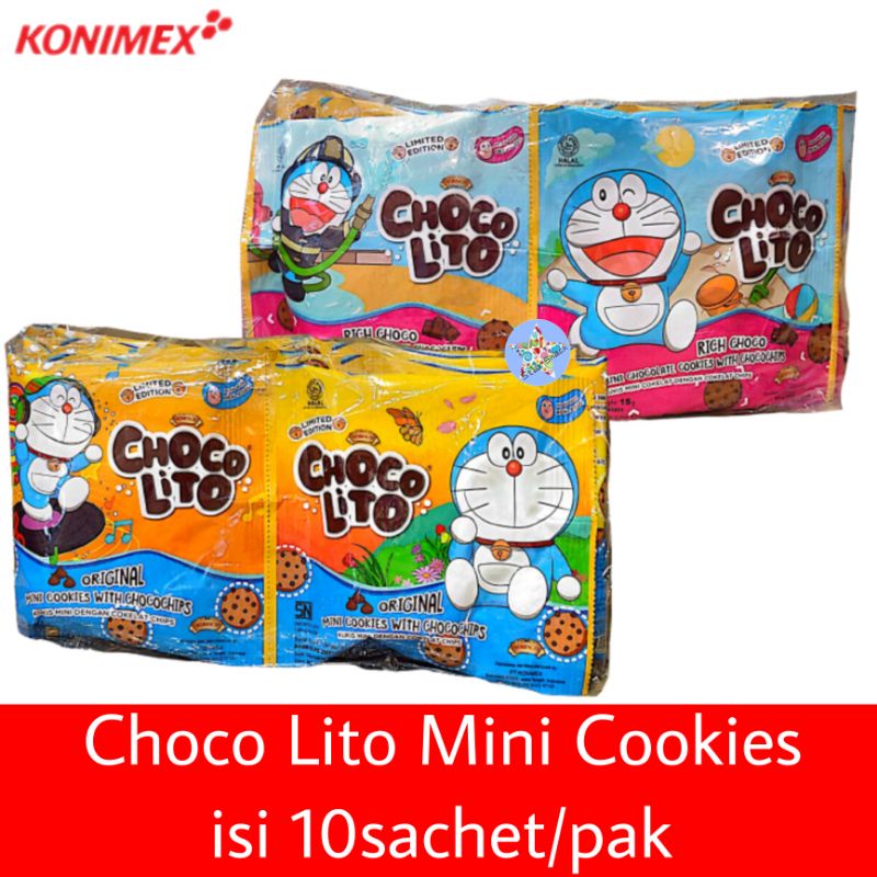 Choco Lito Mini cookies Doraemon Contents 10 Sachets/Zipper | Shopee ...