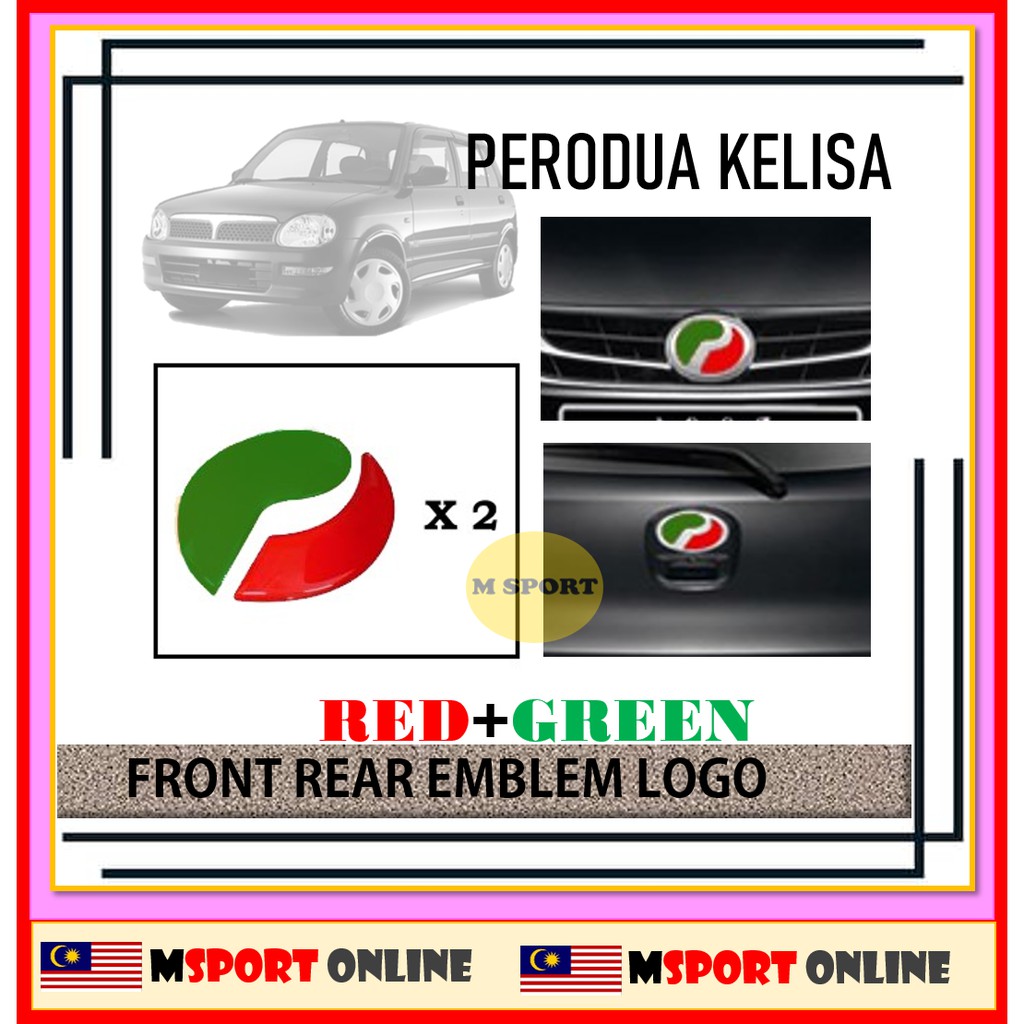 PERODUA KELISA EMBLEM LOGO 2PCS (Front Rear Sticker) | Shopee Malaysia