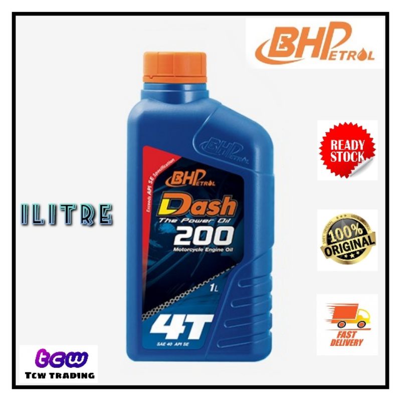 BHP DASH 200 4T | SAE 40 | API SE | MOTORCYCLE ENGINE OIL | 1 LITER ...