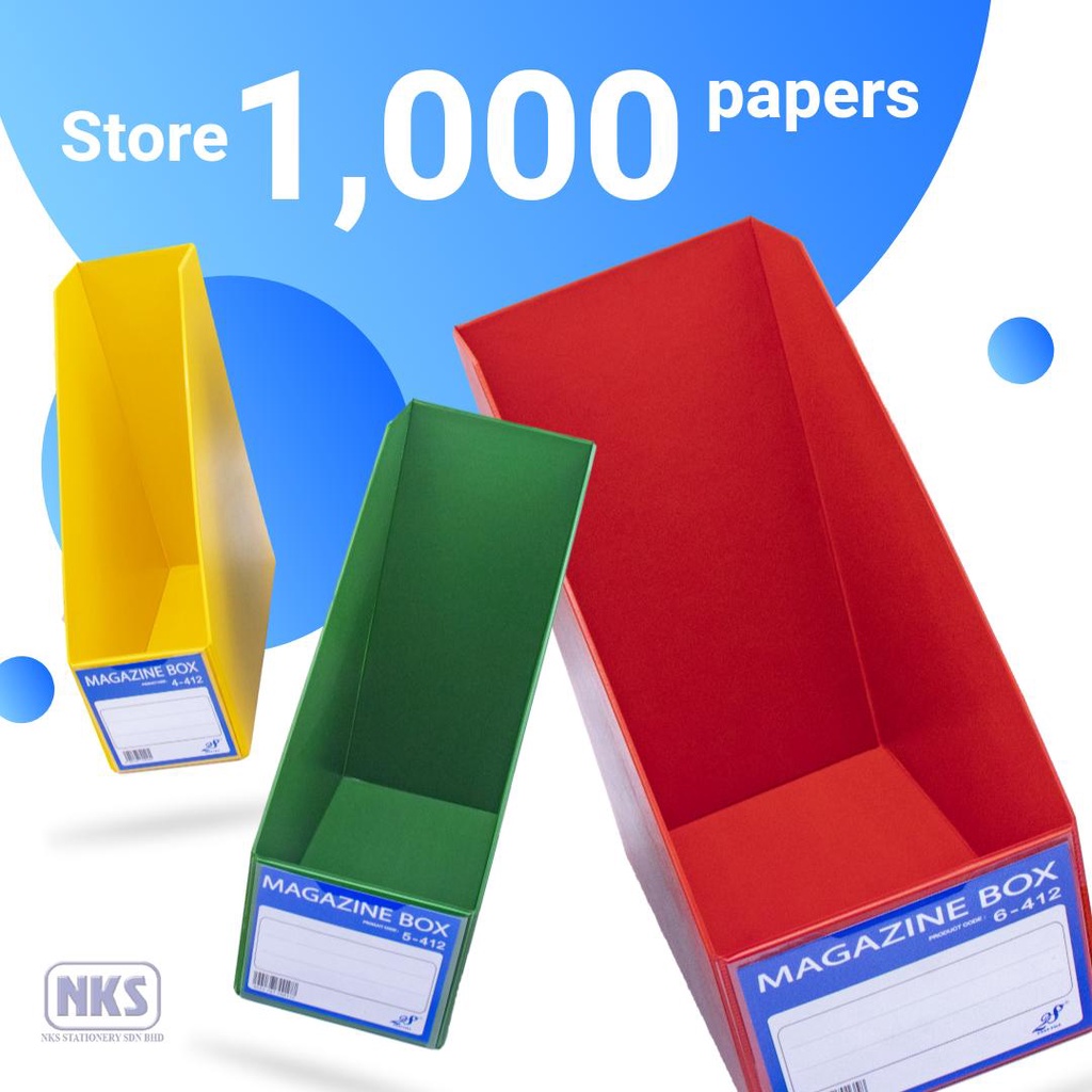 PVC MAGAZINE BOX FILE HOLDER (4" / 5" / 6") | Shopee Malaysia