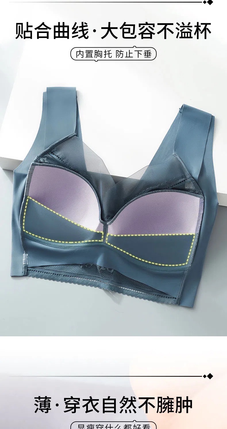 Large Size Lace Seamless Underwear Women Sexy No Steel Rings Big ...