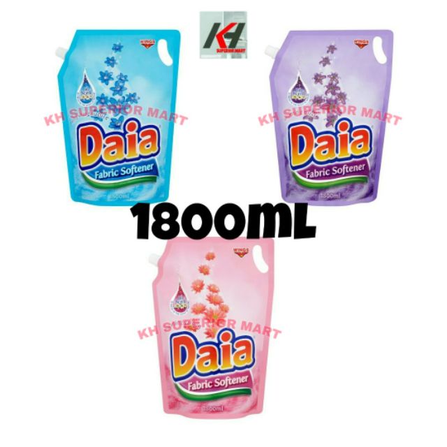 Daia Fabric Softener - Blooming Garden / Morning Mist / Refreshing Nature (1800ml) REFILL PACK ...