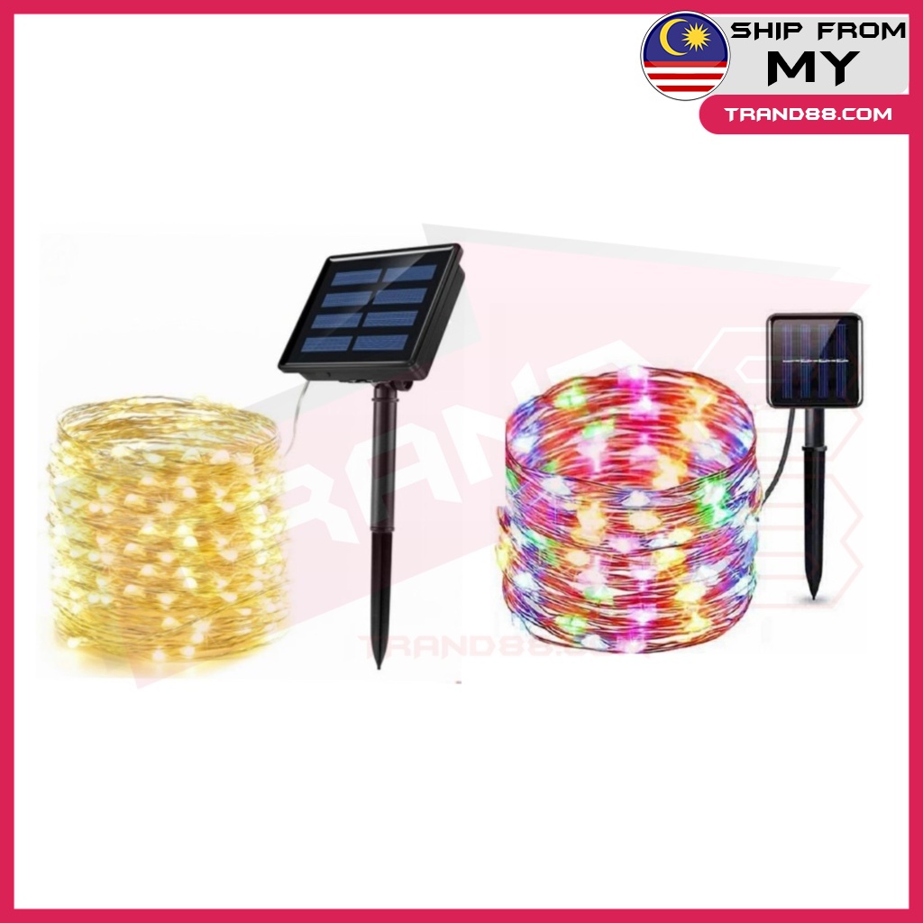 Trand88 Waterproof Raya LED Solar Fairy Copper Wire Christmas Light ...