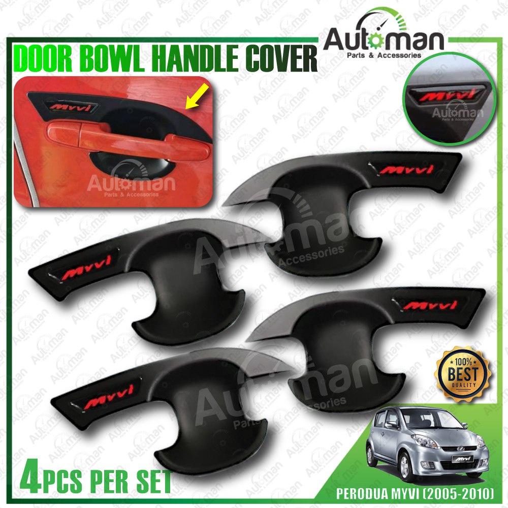 Perodua Myvi Old 2005 - 2010 Matte Black Red Word Door Handle Inner ...
