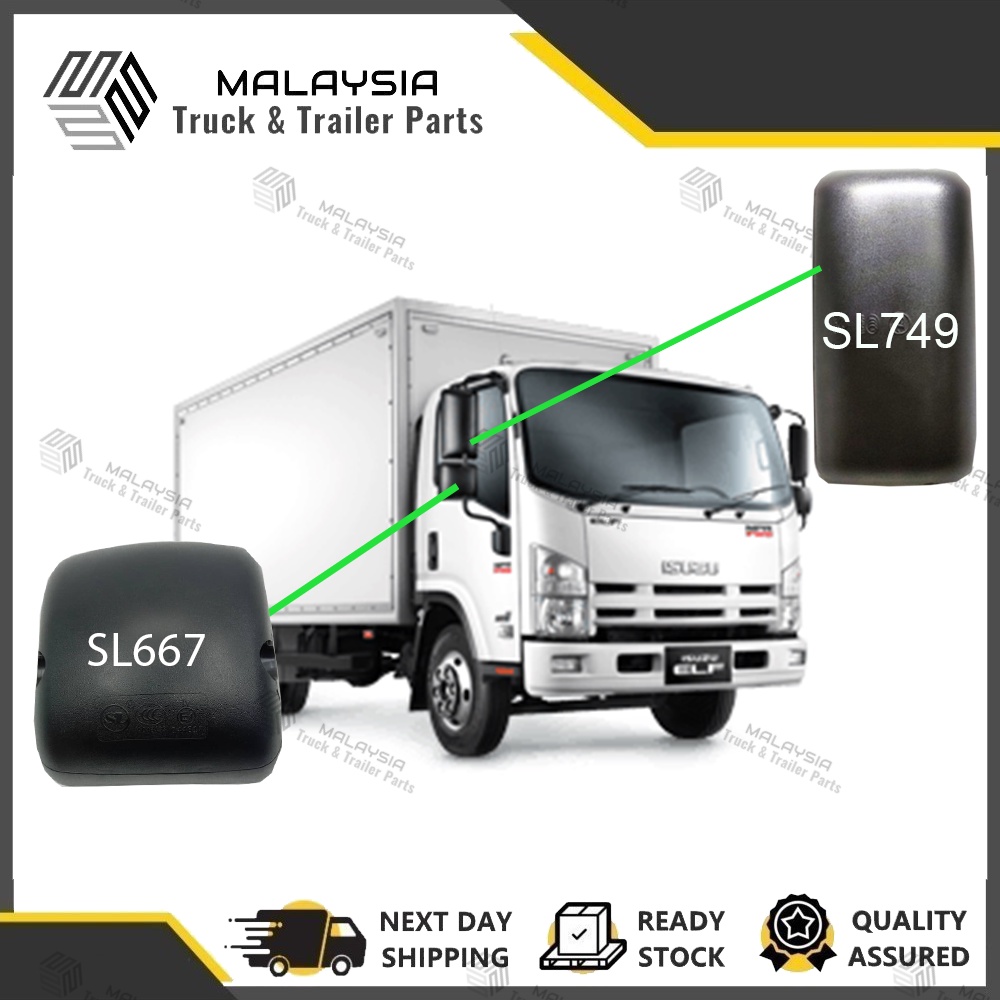 ISUZU NPR PRO NLR HINO GH8J NPR150 SIDE MIRROR CERMIN SISI (SL667/SL ...