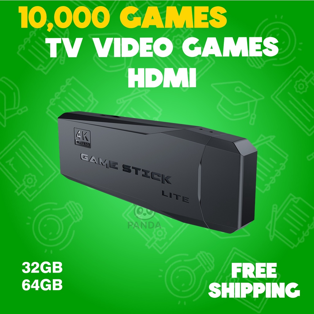 4K HDMI GAME STICK TV No Need WiFi Video Game Console 2.4G Wireless ...