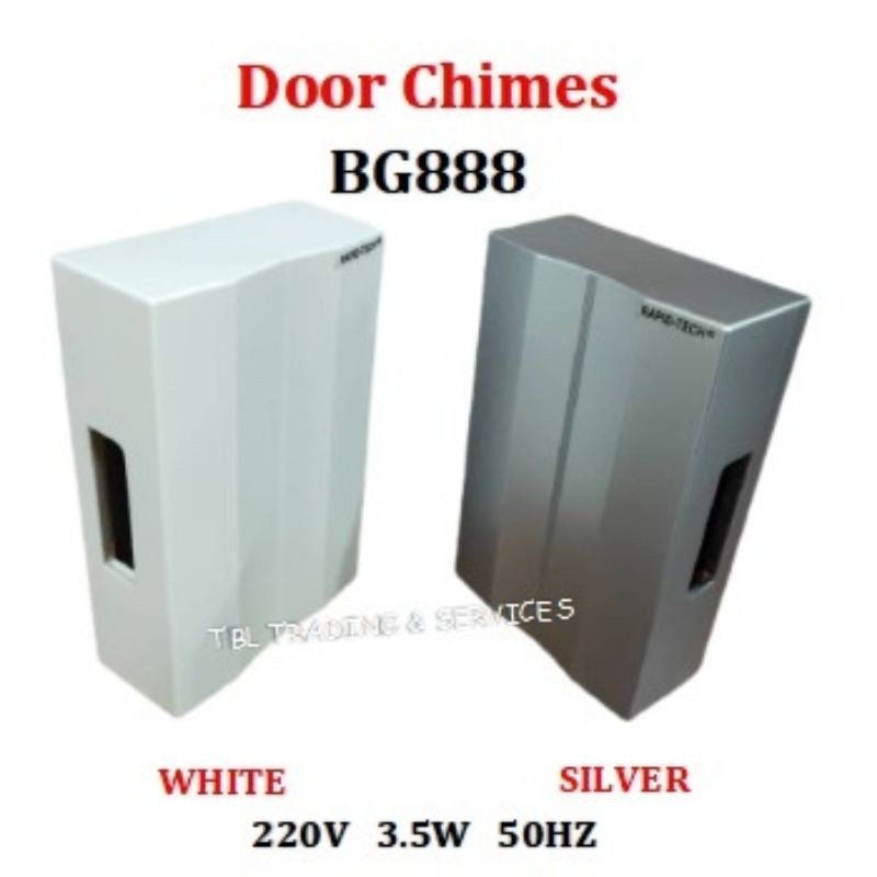 BG888 Home Door Bell / Chimes - White / Silver #Wired Door Bell Mechanical Striking Loceng Pintu ...