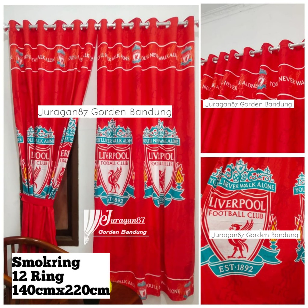 KATUN [HUSNA Collection] Football Curtains / Liverpool Motif Curtains ...