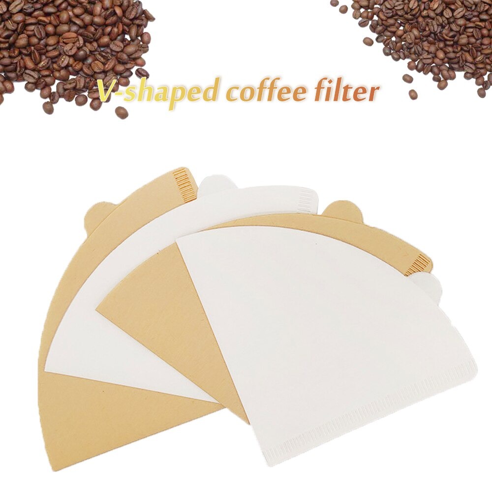 50pcs 100pcs Coffee Filter Paper For Dripper Coffee Powder Filter Bag V ...
