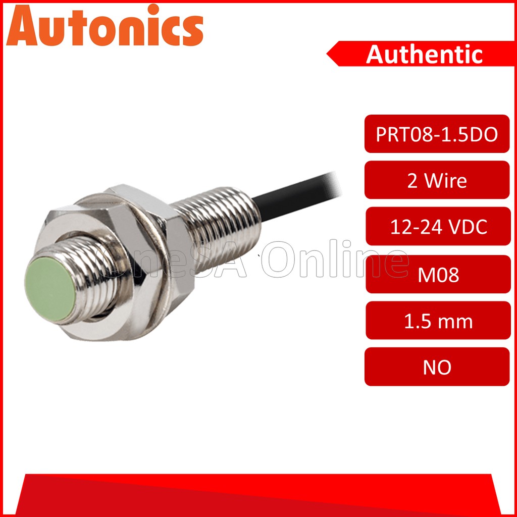 AUTONICS PROXIMITY SENSOR M8 1.5MM DC2 WIRE NO(PRT08-1.5DO-D12-24 ...