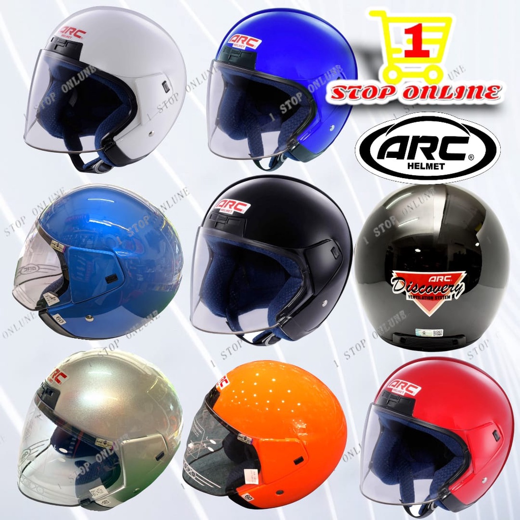 100% ORI ARC Helmet Discovery Blue Grey Size L 60cm STANDARD SIZE 10 ...