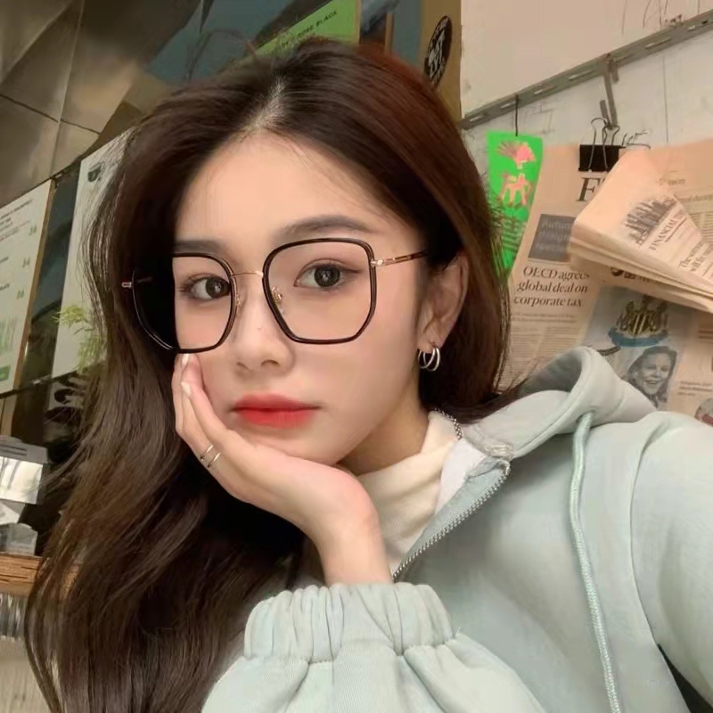 Anti Blue Eyeglasses Korean Retro Anti Radiation Glasses Metal Frame