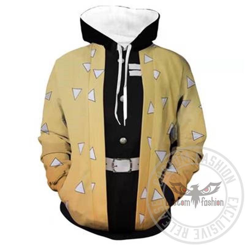 【CustomFashion】Anime Demon Slayer Hoodie Tanjirou Zenitsu Giyuu Nezuko ...