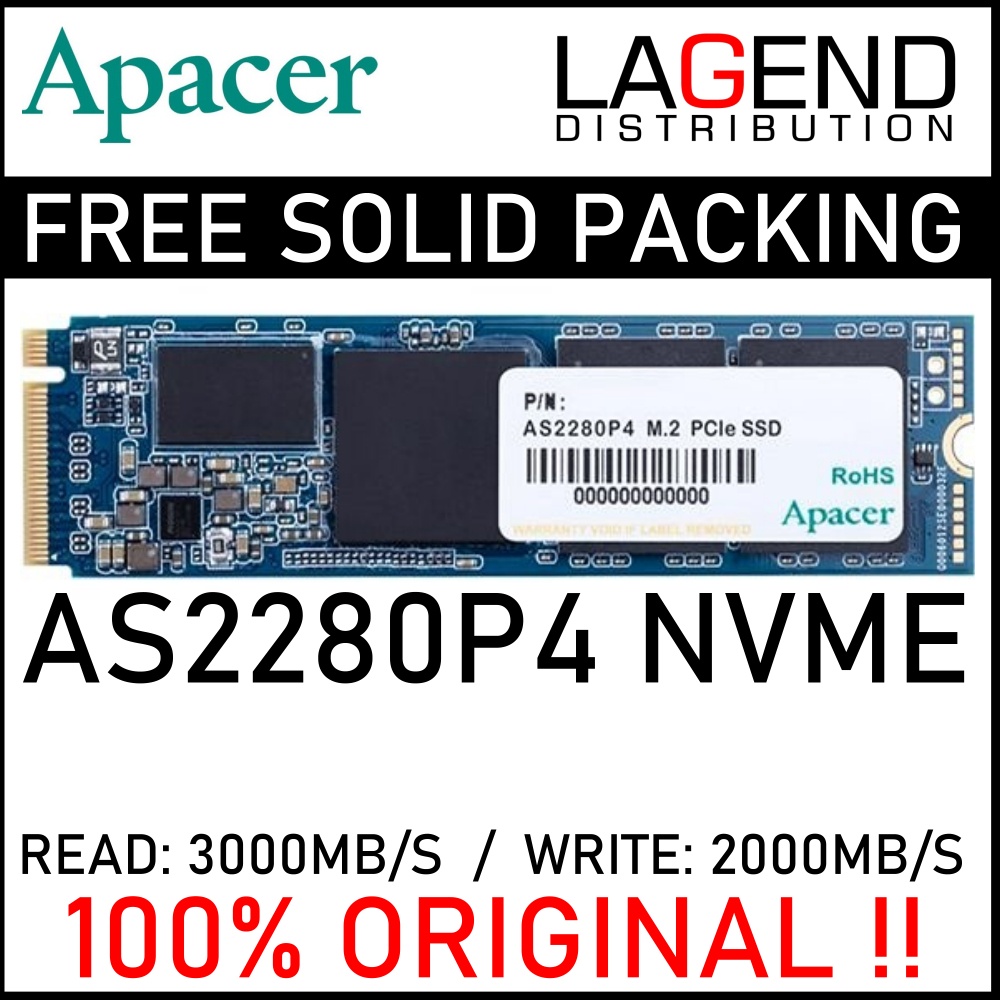 Apacer NVME SSD AS2280P4 M.2 2280 NVMe PCIe SSD 256GB / 512GB M.2 2280 ...