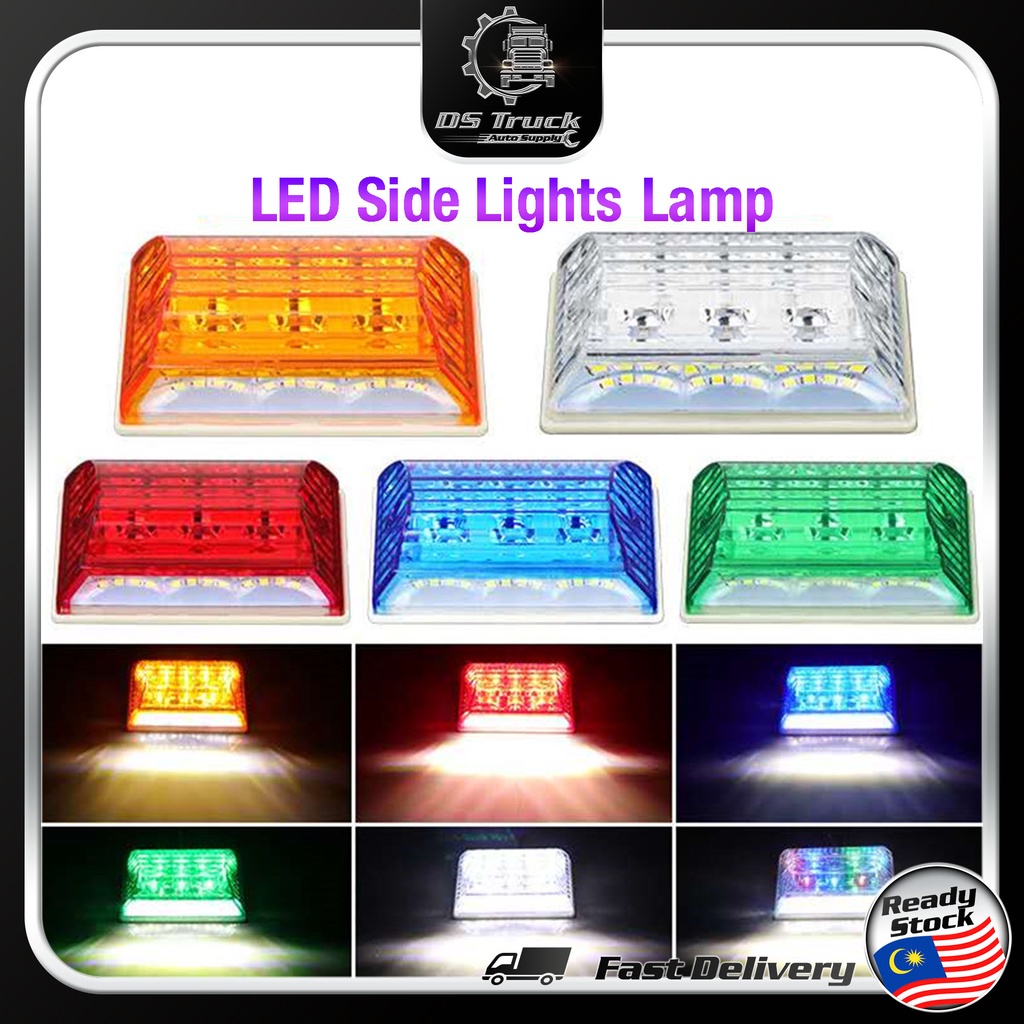 #Ready Stock# 1Pcs 12/24V Waterproof Truck Bus LED Side Lights Lamp ...