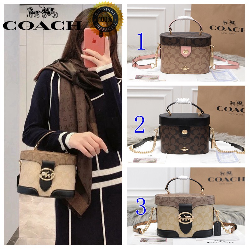 Coach new one-shoulder messenger bag women fashion makeup handbag ...