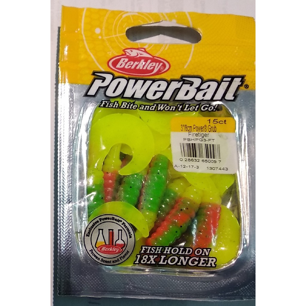 Berkley PowerBait Power Grubs (Various Colours) 3"/8cm (15 pieces ...
