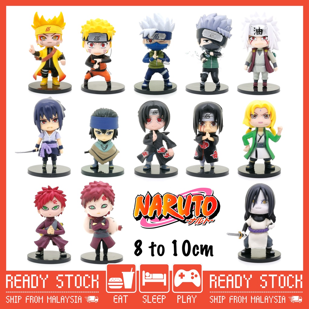 Cute Chibi Naruto Uzumaki 10cm Sasuke Kakashi Itachi Gaara Ninja Japan ...