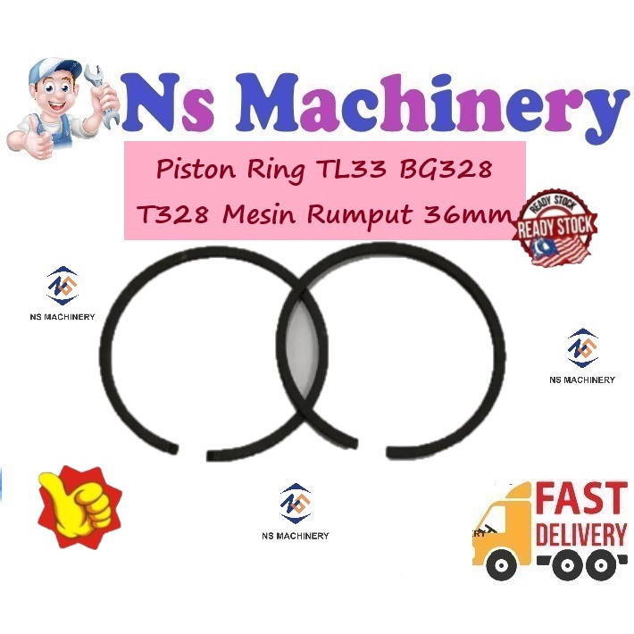 Piston Ring TL33 BG328 T328 Mesin Rumput 36mm Piston Ring Ogawa | Shopee Malaysia