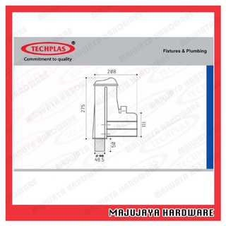 TECHPLAS PVC Siphon Cistern Pam Tandas Toilet Pump Jamban Air Toilet ...