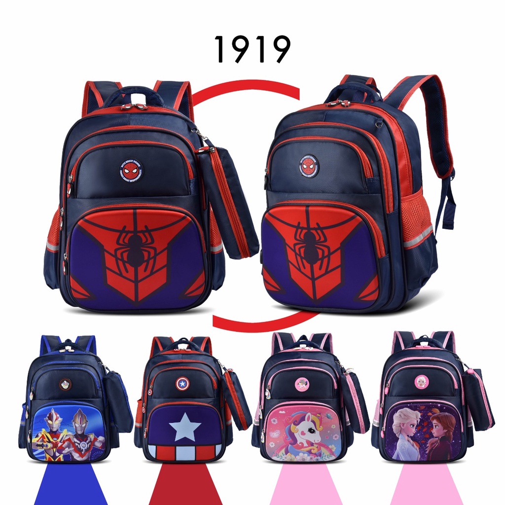 (TGS) Cartoon Bag 1919 Cartoon Backpack Boys & Girls School Cartoon ...