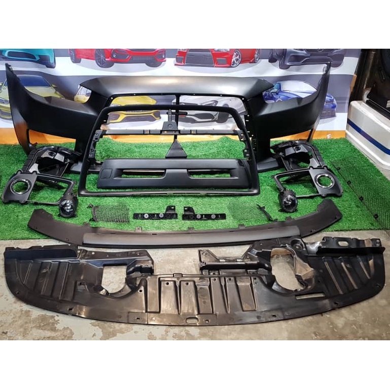 Mitsubishi Lancer gt ex inspira evo x v1 pp material front bumper depan ...