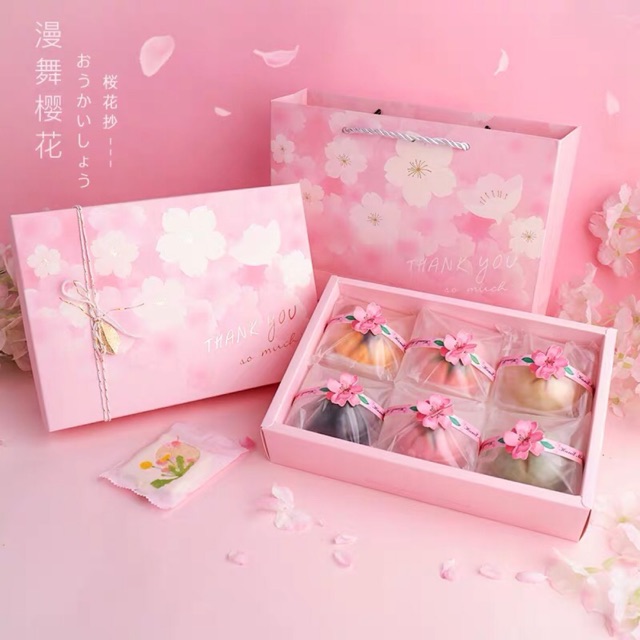 BB-131 Sakura Packaging Box with Paper Bag for Mooncake | Shopee Malaysia