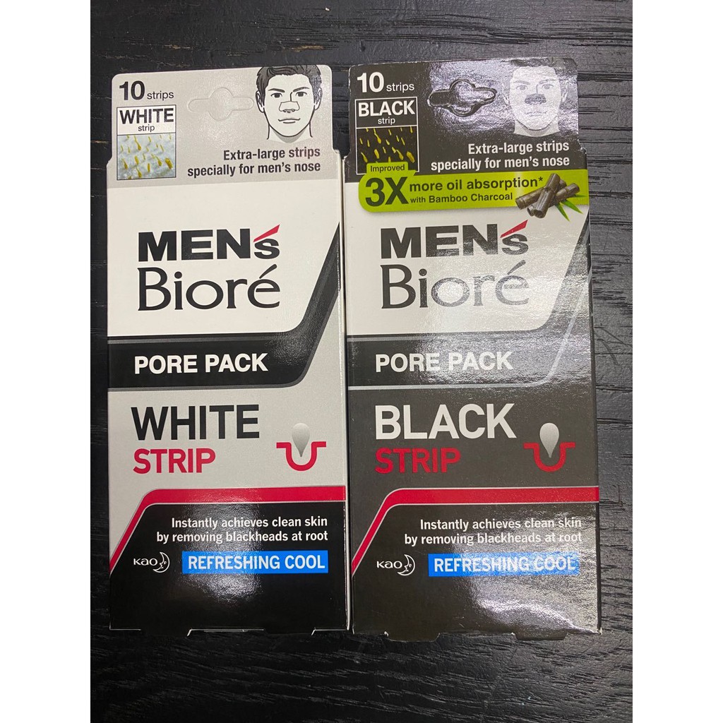 MEN'S BIORE PORE PACK STRIP 10STRIPS/PACK(WHITE STRIP OR BLACK STRIP ...