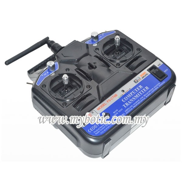 Flysky 2.4G CT6B Channel Transmitter Receiver R6B RC RF Controller ...