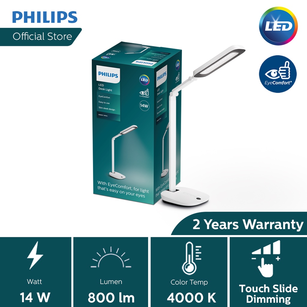 Philips LED RobotPlus Table / Desk Lamp 4000K 14W Light for Home Indoor ...