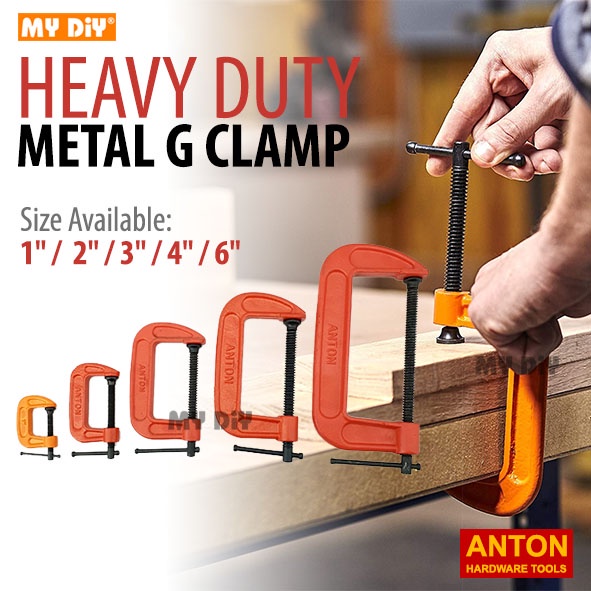 Mydiyhomedep Anton Heavy Duty Metal G Clamp Carpenter Handyman Vise Grip Woodworking Tool C