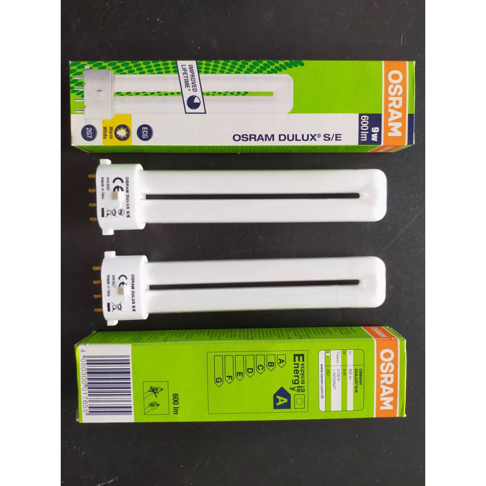 Osram Dulux S/E 9W 827 830 4Pin 2G7 Base Compact Fluorescent Tube ...