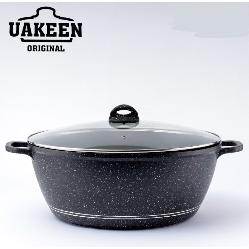 (New) UAKEEN Original 44cm Casserole with Glass Lid Non Stick Cookware ...