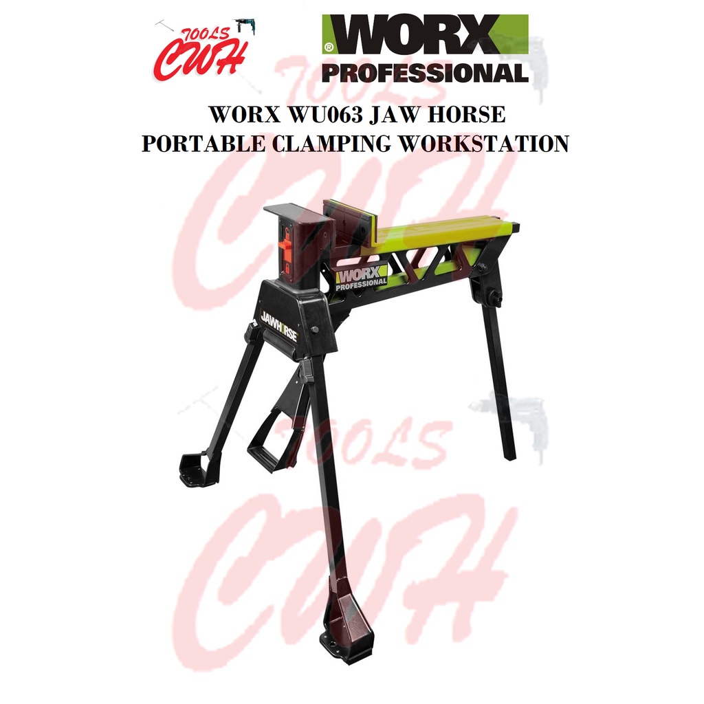 WORX WU063 JAWHORSE PORTABLE CLAMPING WORK WORKSTAND WORKSTATION STAND ...