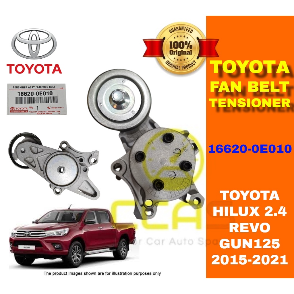 TOYOTA HILUX 2.4 REVO GUN125 2015-2021 FAN BELT TENSIONER 16620-0E010 ...