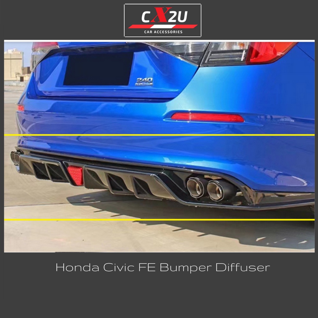 New Honda Civic FE180 Design Bumper Diffuser | Shopee Malaysia