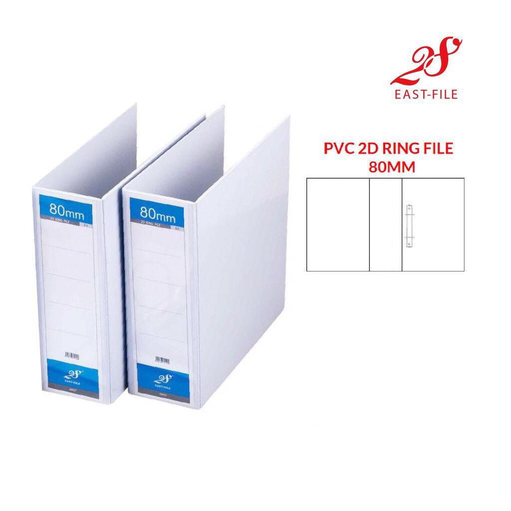 East-File 2D Ring File 80mm A4 white | Shopee Malaysia