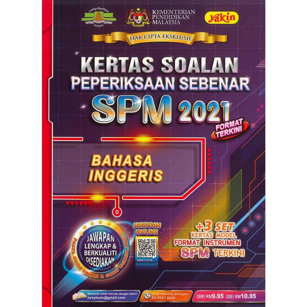 YAKIN KERTAS SOALAN PEPERIKSAAN SEBENAR SPM 2021 BAHASA INGGERIS ...