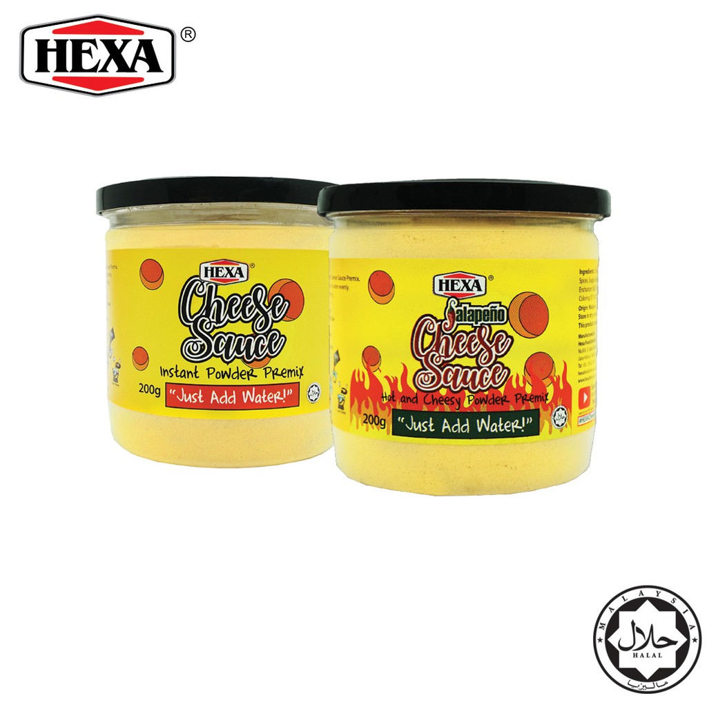 HEXA Original Cheese Sauce Jalapeno Cheese Sauce Powder 200gm x 2 ...