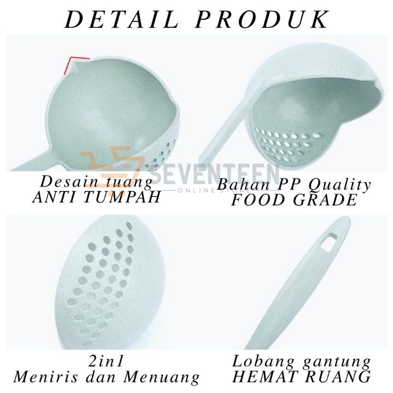 Strainer Soup Ladle/2IN1 Vegetable Soup Ladle/2IN1 Soup Spoon | Shopee ...