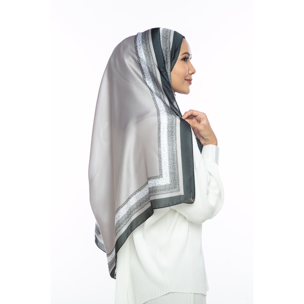 [BLACK & WHITE COLLECTION] TUDUNG SATIN TUDUNG SILK CORAK SHAWL HITAM PUTIH SHAWL PRINTED MURAH ...