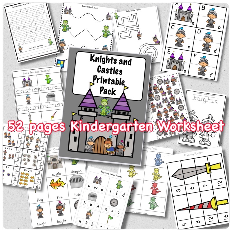 Kindergarten Activity Book Kindergarten Worksheet Printable Softcopy ...