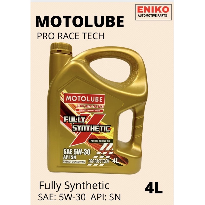 Motolube 5w-30 SN Fully Synthetic Petrol Engine Oil Minyak Hitam Minyak ...