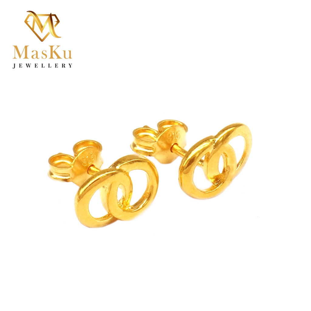 MasKu Jewellery 22K / 916 Subang Paku Infinity MKJE180109 -2.01g ...