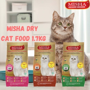 💕Misha Cat Dry Food 1.7KG 💕(Chicken & Tuna /Ocean Fish /Seafood /Kitten ...