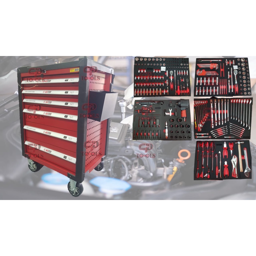 268 Pcs Tools Trolley Set with Air Tools | Shopee Malaysia