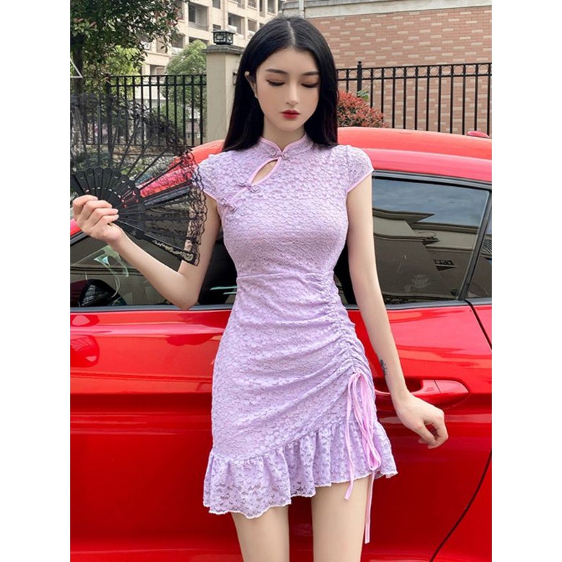 New Fashion Cheong Sam Dress Chinese Traditional Wear 改良版旗袍连衣裙 | Shopee ...