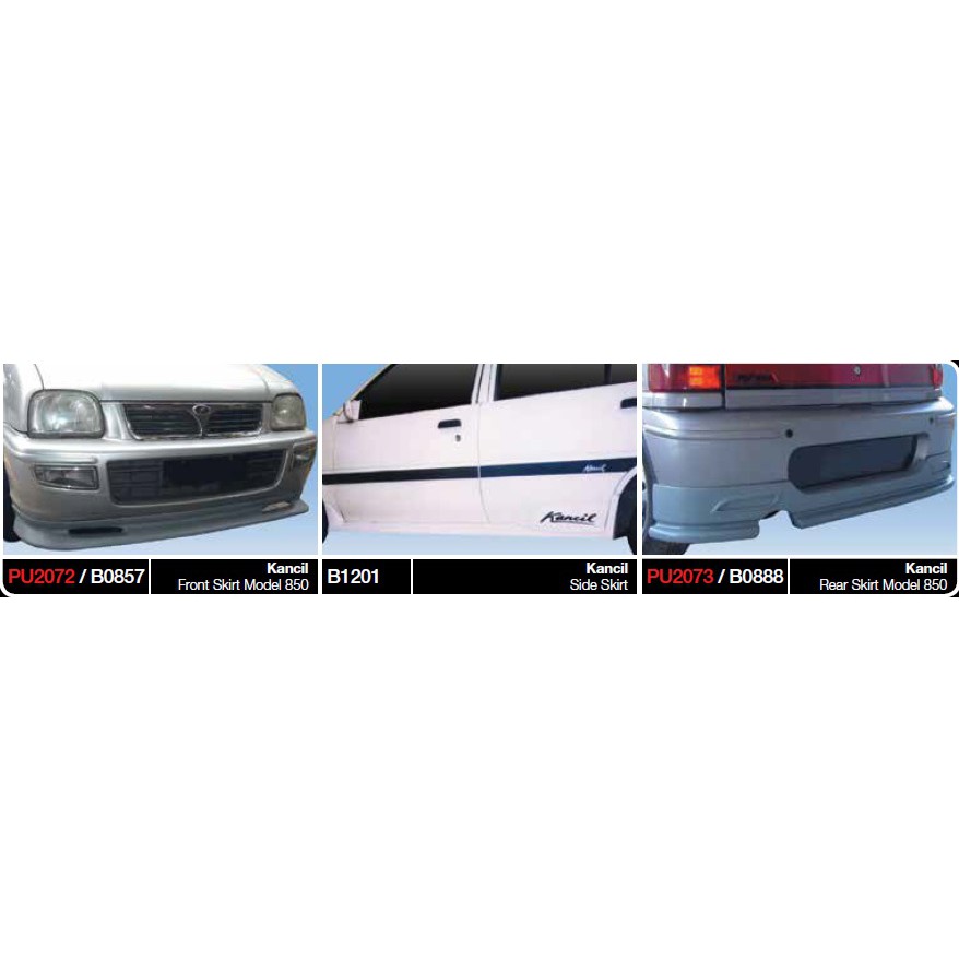Perodua kancil 850 bodykit body kit front side rear bumper skirt lip ...