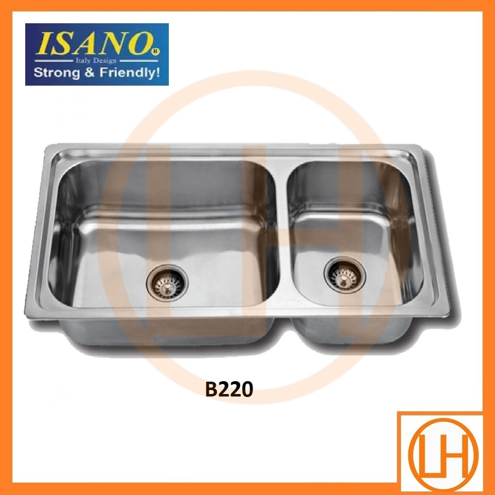 Isano Double Bowl Sink - B220 | Shopee Malaysia