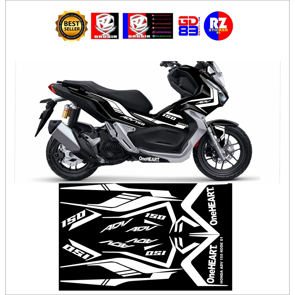 Honda ADV 150 ALL HONDA ADV 150 cutting Sticker code 01 | Shopee Malaysia